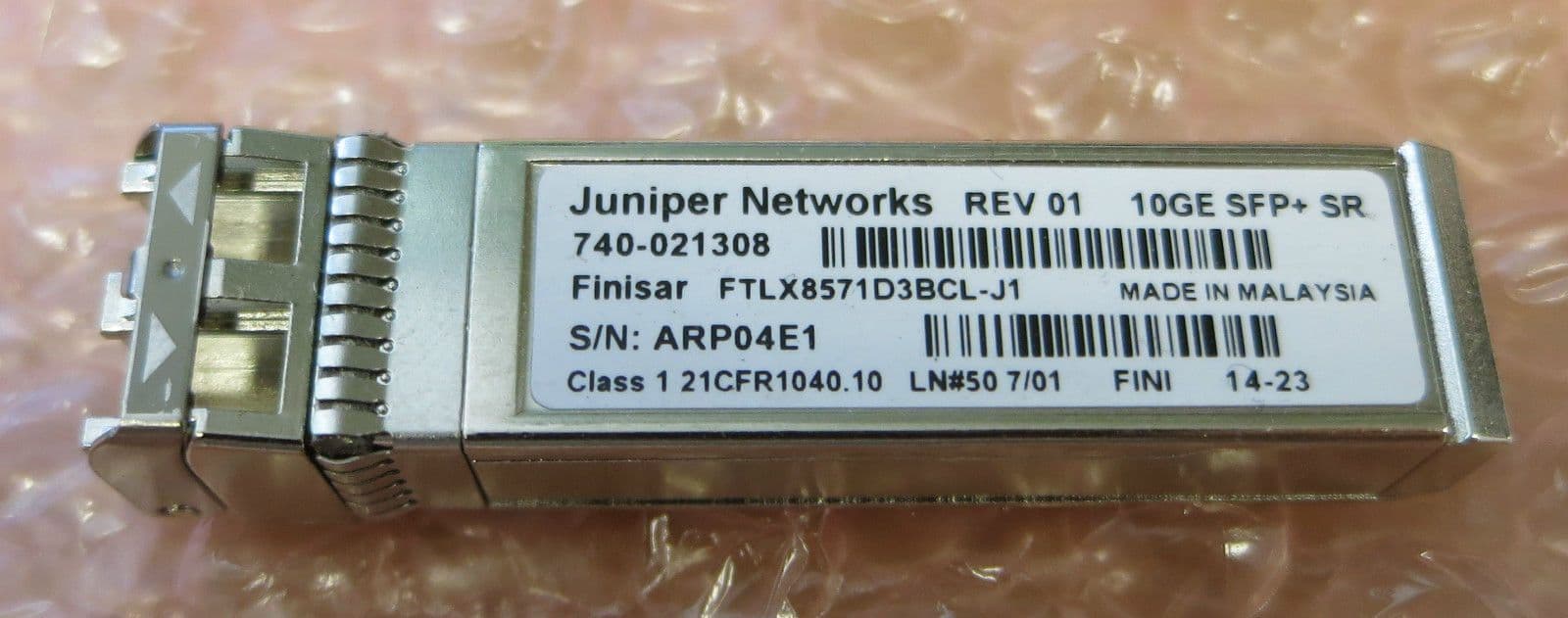 Juniper Networks 10GE SFP SR FTLX8571D3BCL-J1 Transceiver Module 740-021308