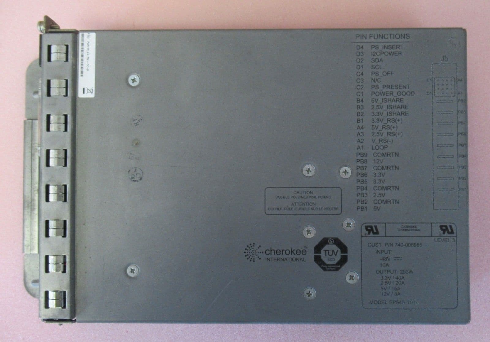 Juniper Networks Cherokee 293W PSU 740-008985 SP0545-Y01A M7i M10i ...