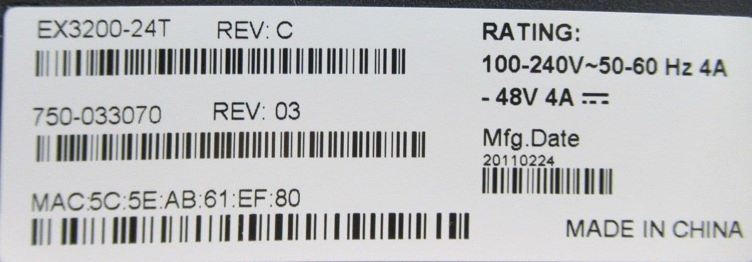 Juniper Networks EX3200-24T 24x 10/100/1000 8x PoE Ports Managed L3 1U ...