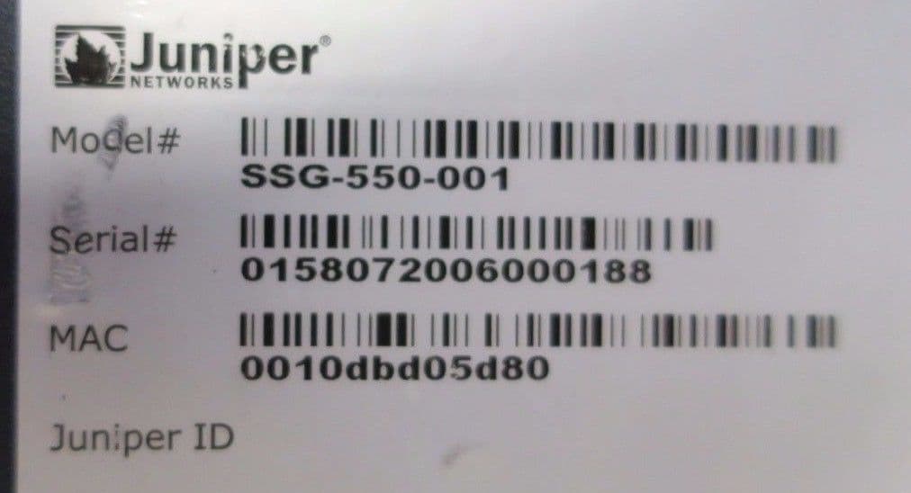Juniper Networks SSG 550 Secure Services Gateway SSG-550-001 Security ...