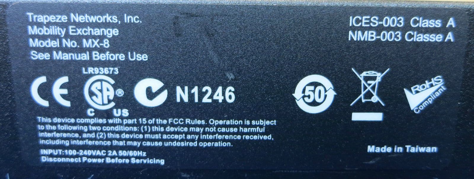 Juniper Trapeze WLC8 Wireless LAN Controller SMART MOBILE EXCHANGE MX-8