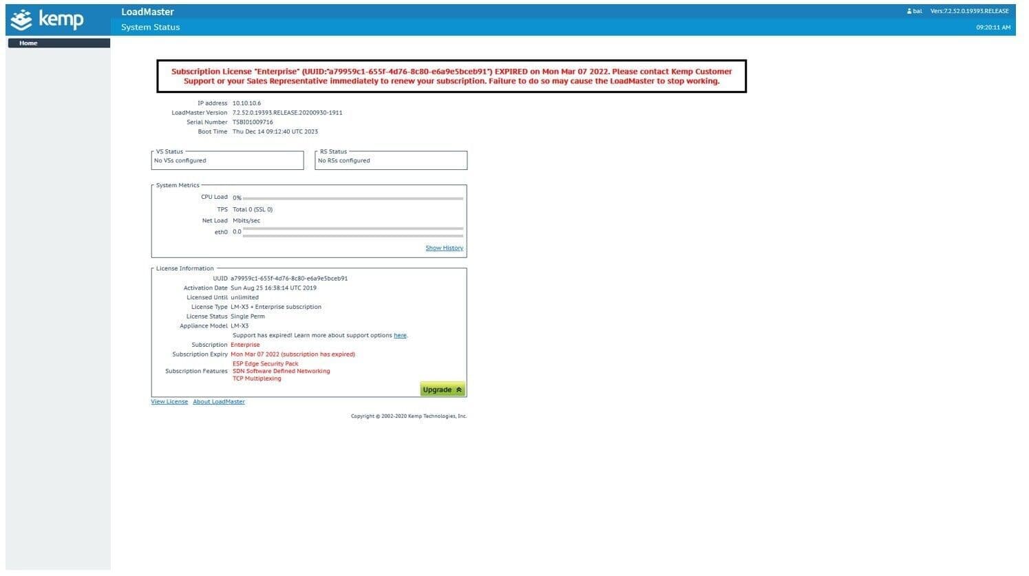 Kemp LoadMaster X3 8x 1GbE Layer7 NSA3170A-LM-X3-IR Rackmount 1U Load ...