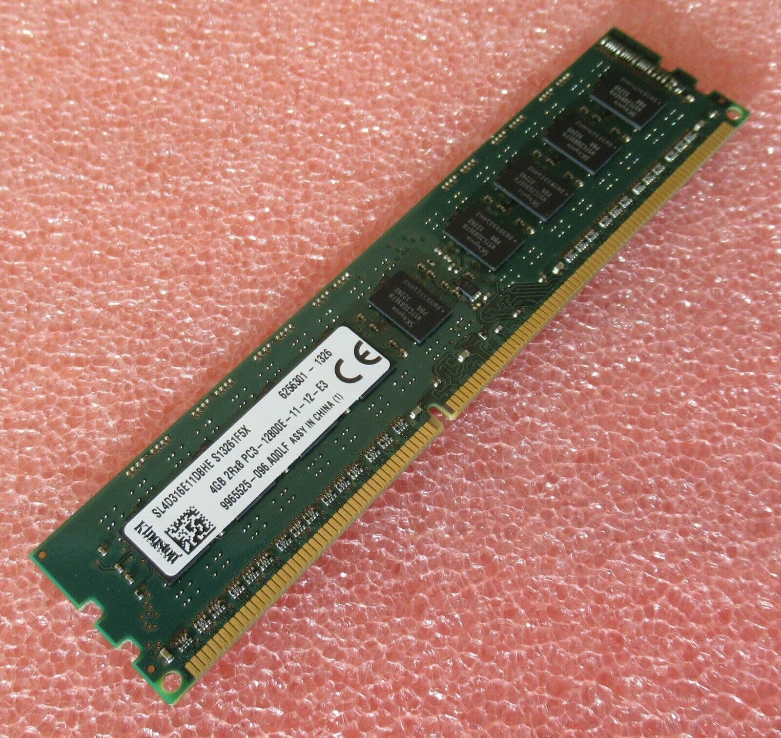 Kingston 4GB DDR3-1600MHz PC3-12800 ECC 240P CL11 Memory SL4D316E11D8HE