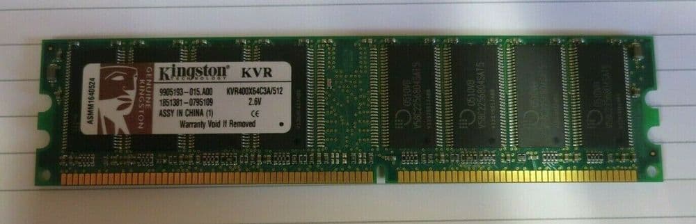 Kingston KVR400X64C3A/512 9905193 ValueRAM 512MB PC3200 DDR3 ECC 184P ...