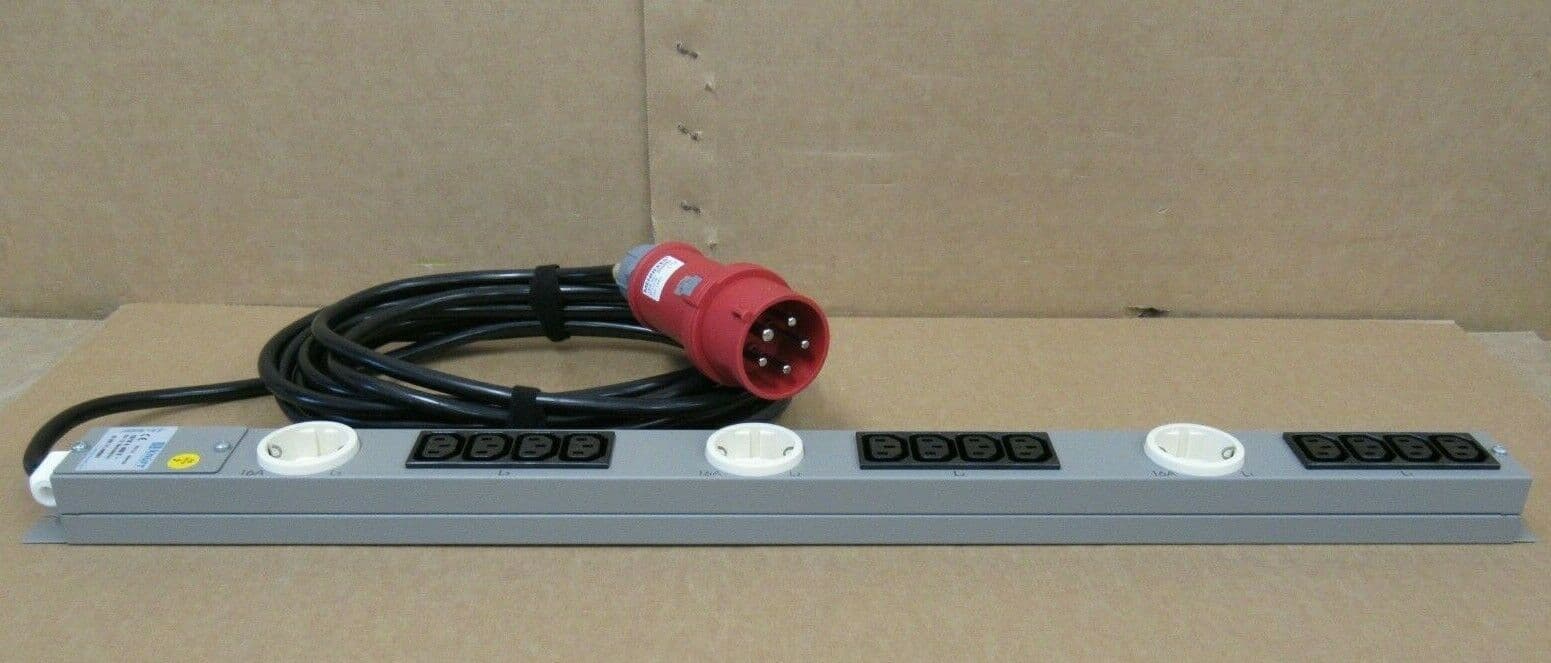 Knurr 10/16A 400V 12 Way Rack Mount PDU Data Centre Network Cabinet ...