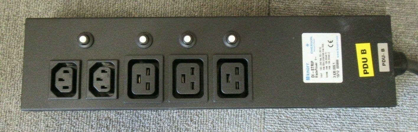 Knurr 3 630 005 1 5 Outlet Di-Strip BladePower 1 Rack Mount PDU 2xC13 ...