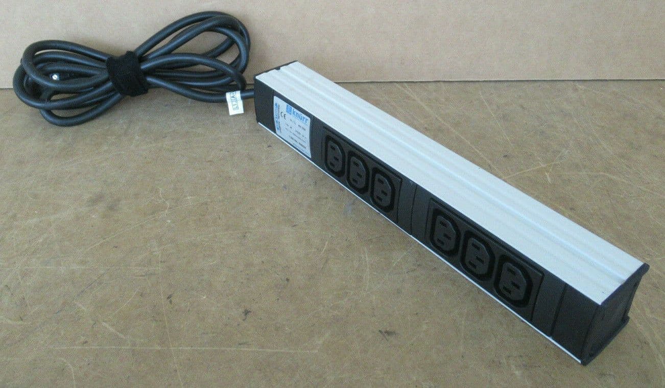 Knurr GST18 6xC13 Outlet 240V 10A PDU Extension Bar 3 600 006 1