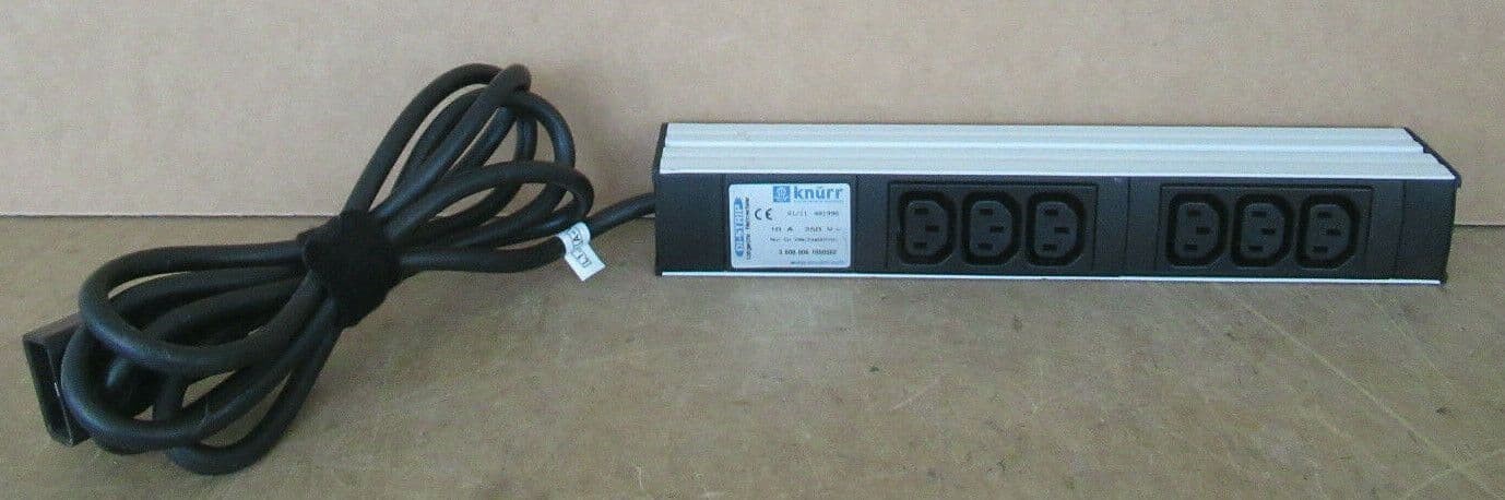 Knurr GST18 6xC13 Outlet 240V 10A PDU Extension Bar 3 600 006 1