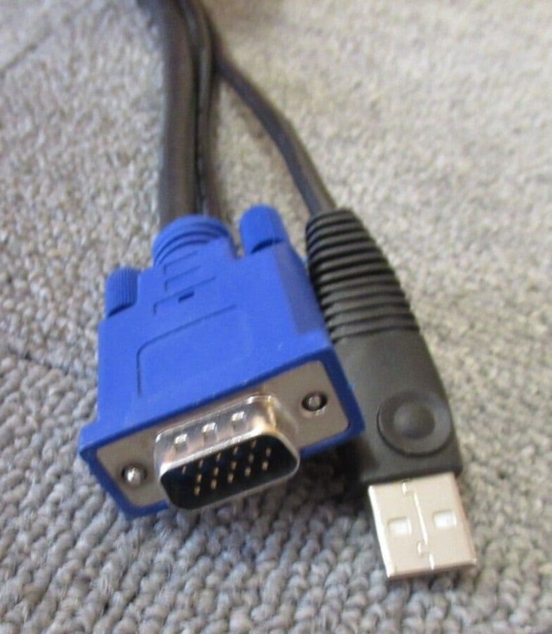 KVM Switch Cable 4 5M Black VGA 15 Pin Male To VGA 15 Pin Male USB