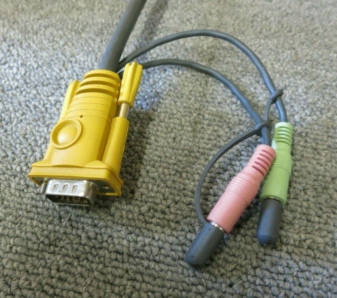 KVM Switch Cable VGA 15 Pin Male & Audio To VGA 15 Pin Male & Audio/USB