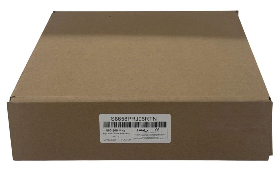 Laird Tech S8658PRJ96RTN 10x10 Inch RFID Antenna Circular Polarity ...