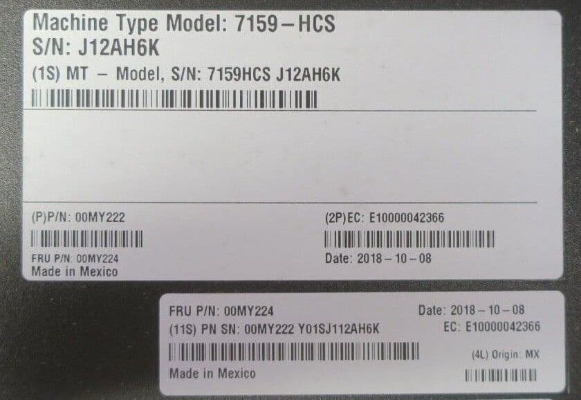 Lenovo RackSwitch G7052 7159-HCS 48x 1GbE 4x 1/10Gb SFP Port Switch 00MY224