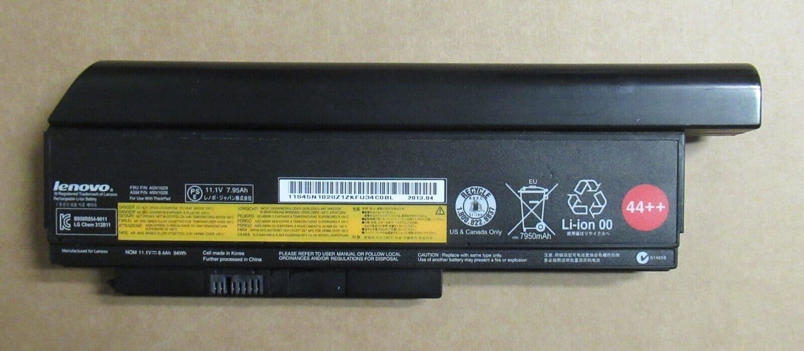 Lenovo Thinkpad Notebook 5200mAh 11 1V 6 Cell Laptop Battery - 45N1029