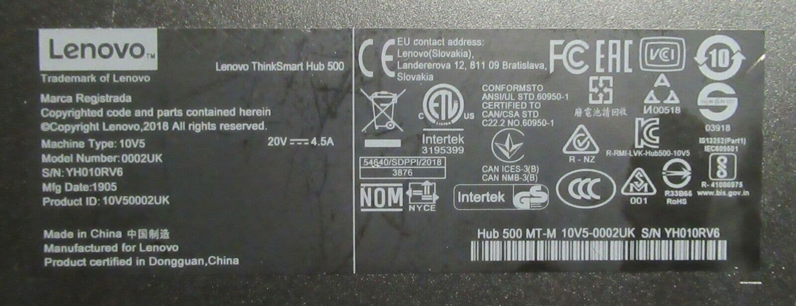 Lenovo ThinkSmart Hub 500 i5-7500T 2 70GHz 8Gb Ram 128GB SSD All In One PC