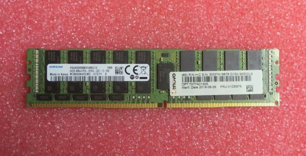 Lenovo ThinkSystem 64GB 4DRx4 PC4-2666V TruDDR4 Server Memory ...