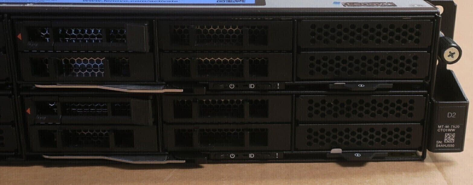 Lenovo ThinkSystem D2 2U Chassis 4x SD530 Server Node 8x Bronze 3106 2048GB RAM
