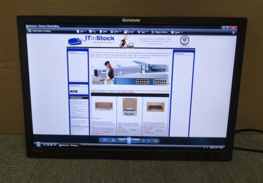 Lenovo ThinkVision LT2452PWC 24" LCD TFT LED Wide Monitor VGA DVI DP No ...