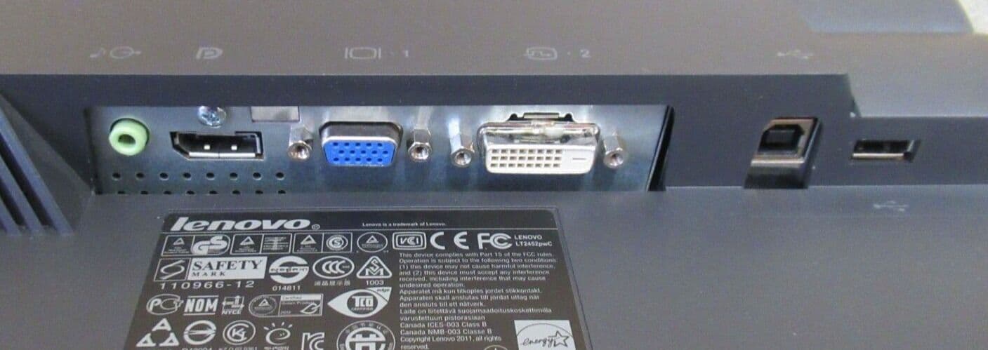 Lenovo ThinkVision LT2452PWC 24" LCD TFT LED Wide Monitor VGA DVI DP No ...