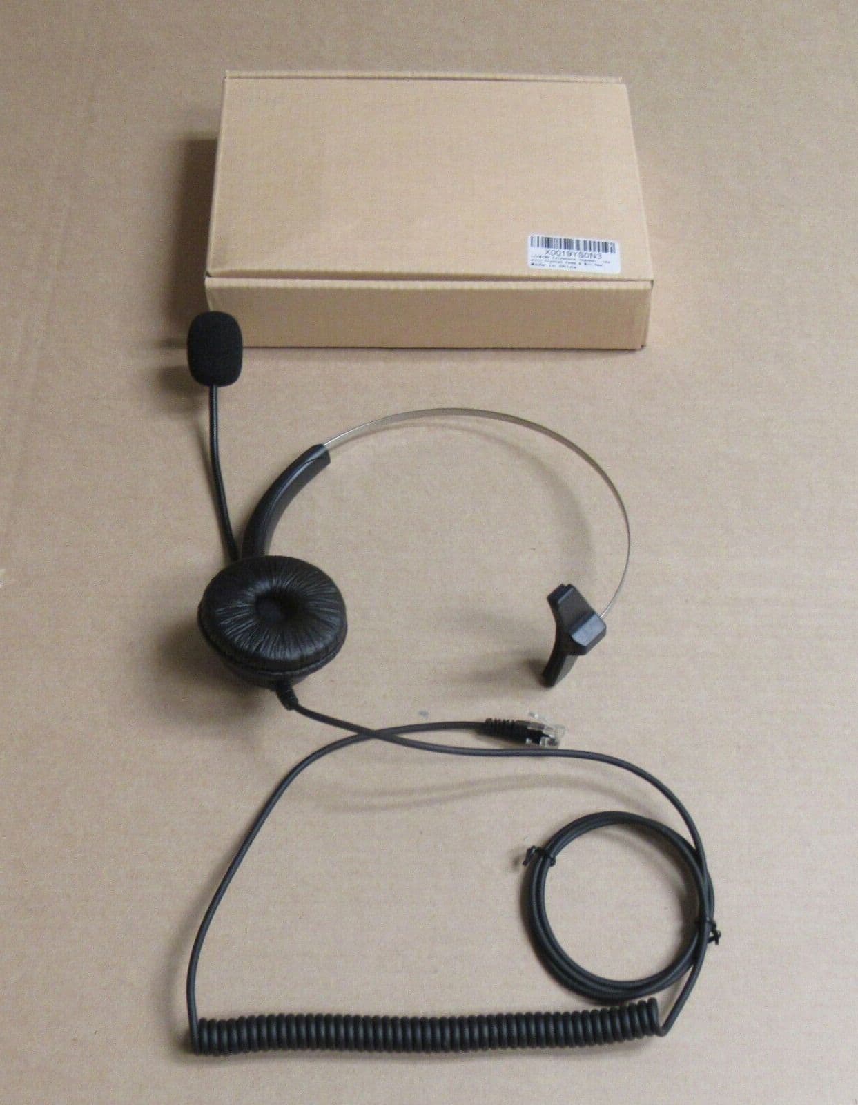 Leyming Noise Cancelling Office Headset RJ9 Crystal Head Headband ...