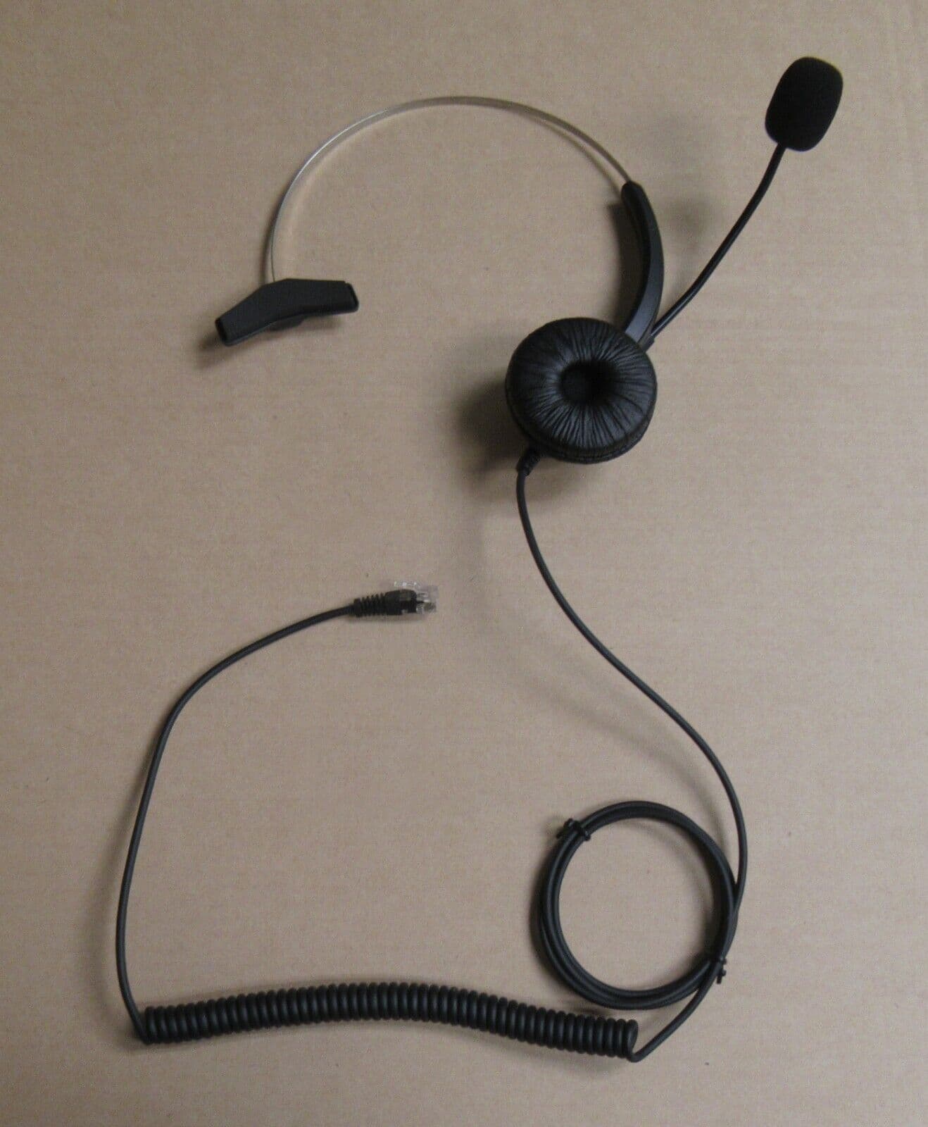 Leyming Noise Cancelling Office Headset RJ9 Crystal Head Headband ...