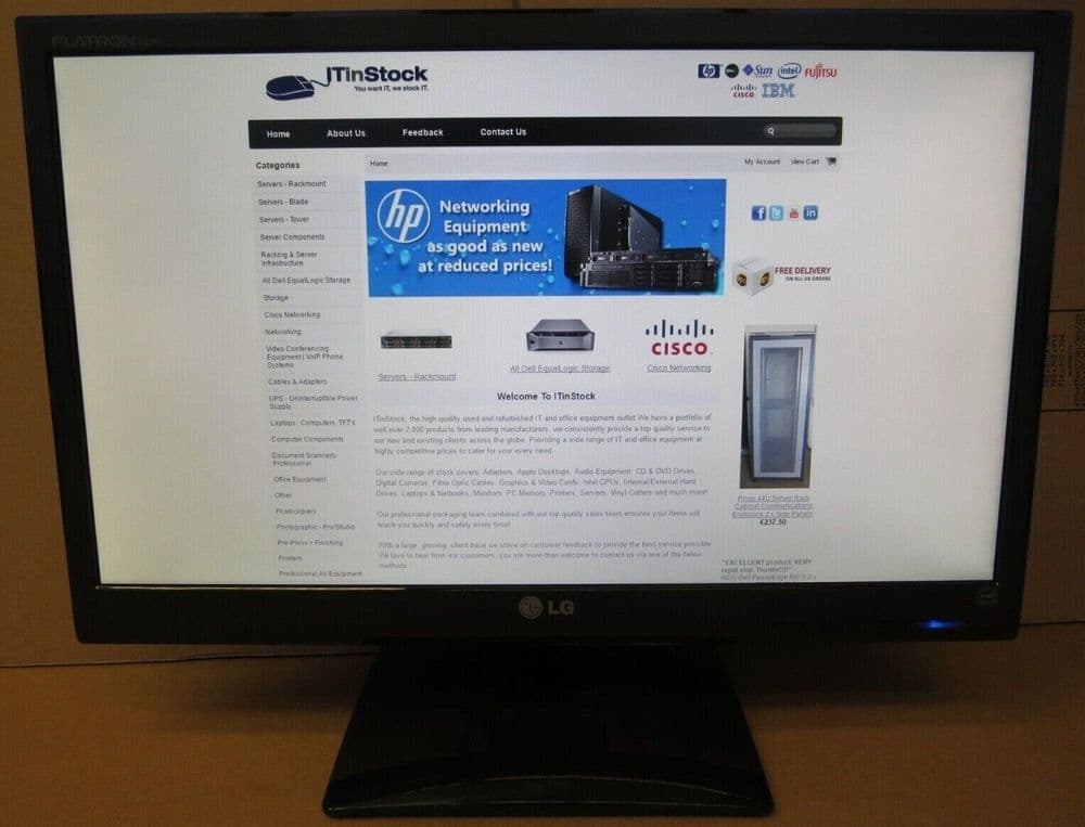 LG Flatron E2241S-BN Black 21 5" LCD TN Flat Screen Monitor 1920 x 1080 VGA