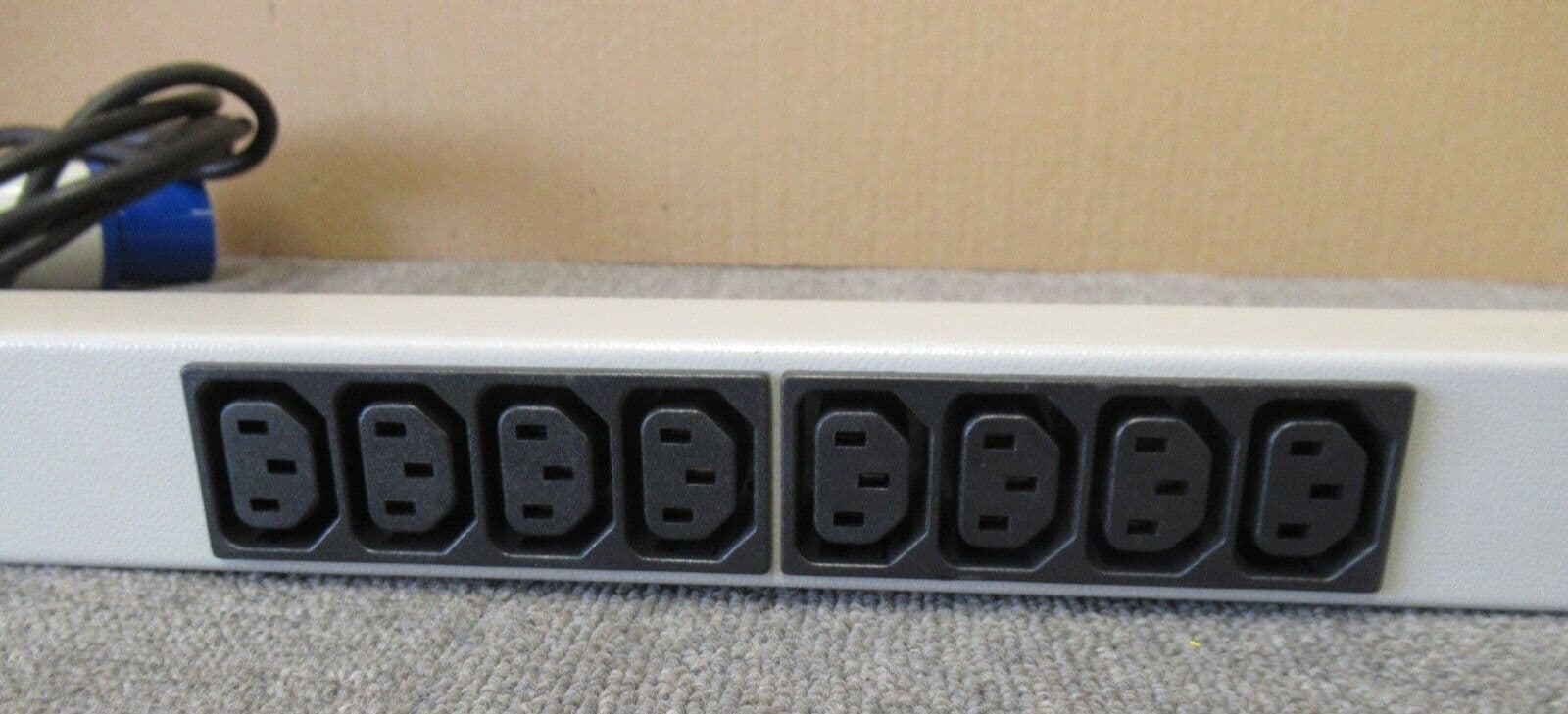 Lindy 1U 8 Way C14 IEC Sockets Horizontal Switch PDU With 16A 250V ...