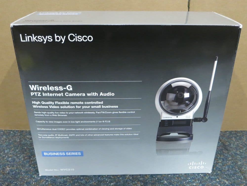 Linksys Cisco WVC210 PTZ Business Internet Video Camera With Audio ...