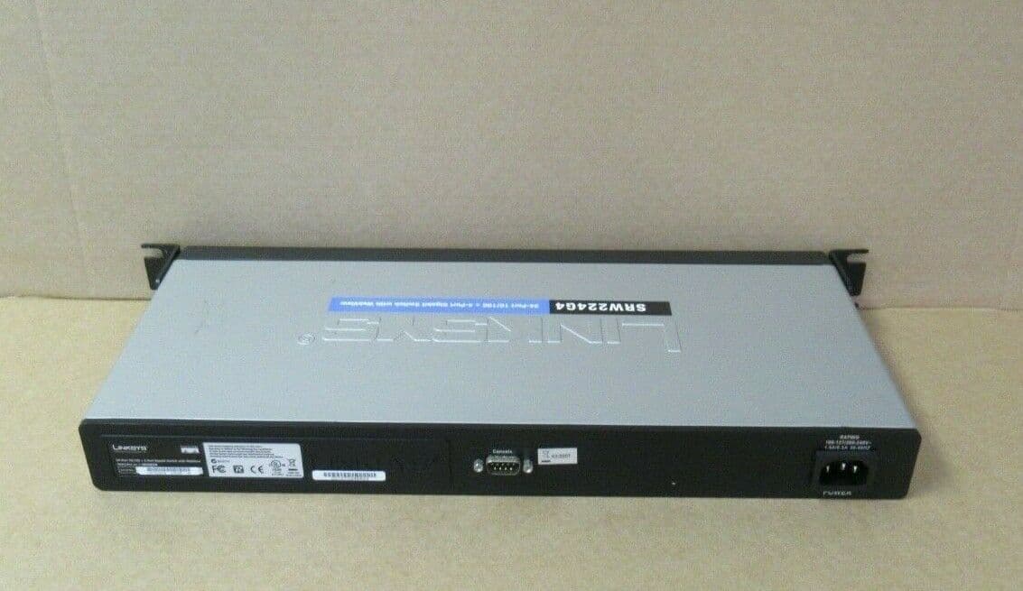 Linksys SRW224 24 Port Fast Ethernet Network Rackmount Switch 4 Port ...