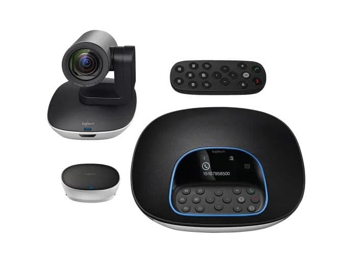 Logitech GROUP Video Conferencing Camera HD 1080p Duplex Speaker Remote ...