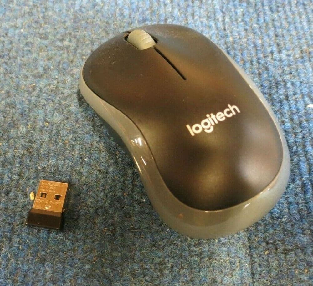 Logitech M185 810-005232 Black & Grey Wireless Optical Mouse PC USB Desktop