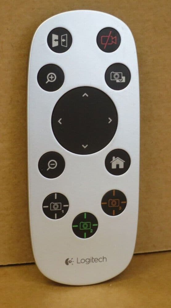 Logitech R-R0007 Silver Remote Control for Conferencing Camera PTZ Pro ...