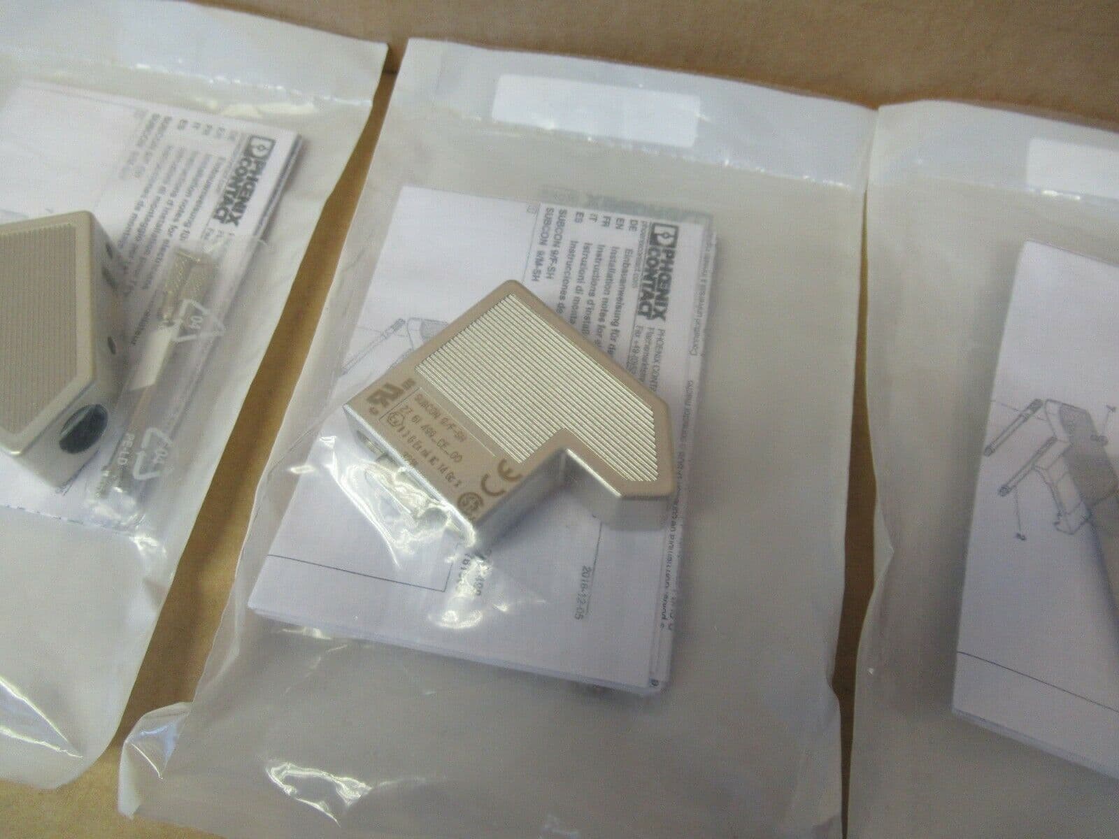 Lot of 4 x Phoenix Contact SUBCON 9/F-SH Metal D-sub 9-Pin Female Connector