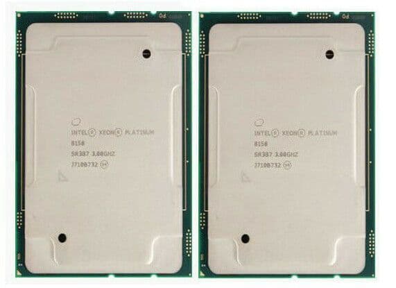 Matched Pair Intel Xeon Platinum 8158 12-Core 3GHz SR3B7 Server CPU ...