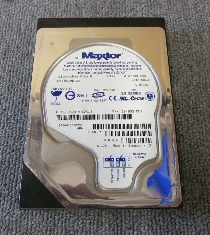 Maxtor DiamondMax Plus 8 6E040L0 294932-001 40GB 2MB 7200RPM 3 5 ...