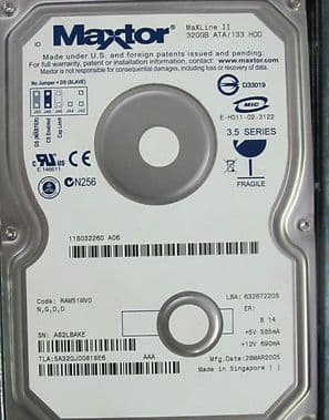 Maxtor MaXLine II 320GB 7200 RPM 16MB ATA/133 Hard Drive HDD