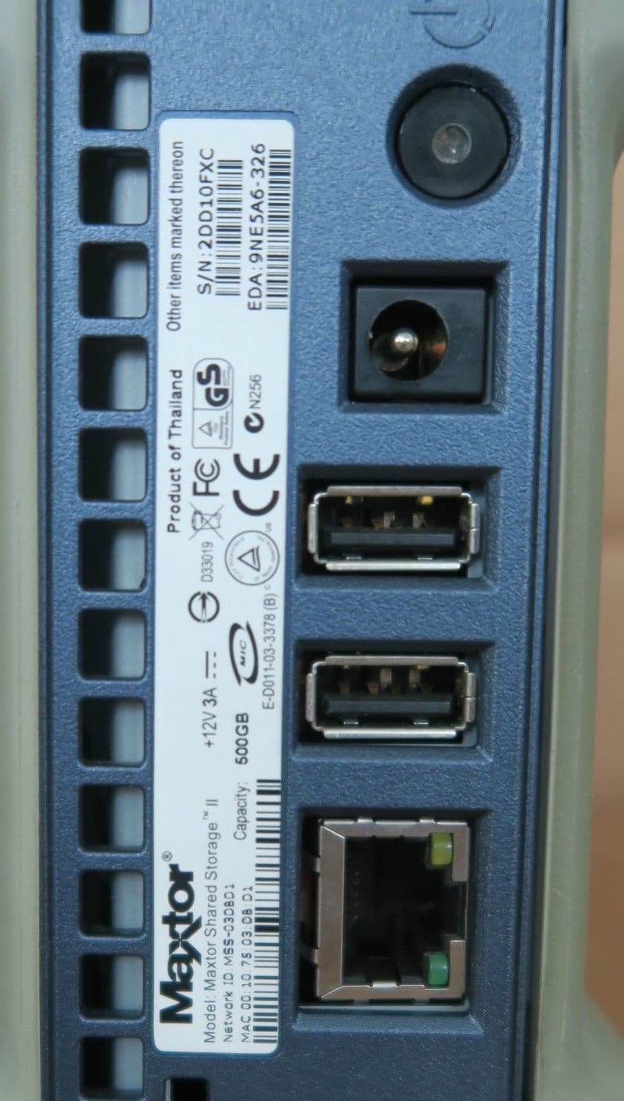 Maxtor Shared Storage II NAS Device - 500GB 7200rpm Network Attached ...