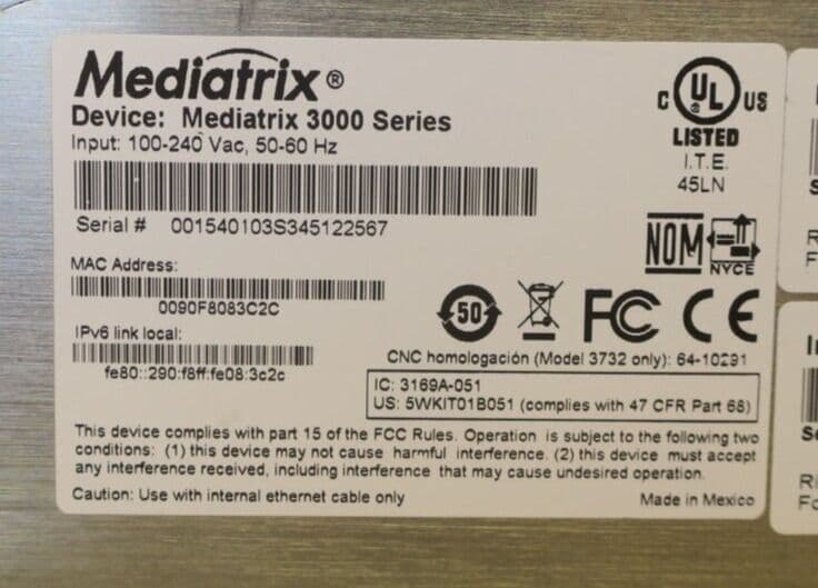 Mediatrix UCtrix 3216 3000 Series SBO Gateway Dual 6x FXO 2x FXS Port Cards