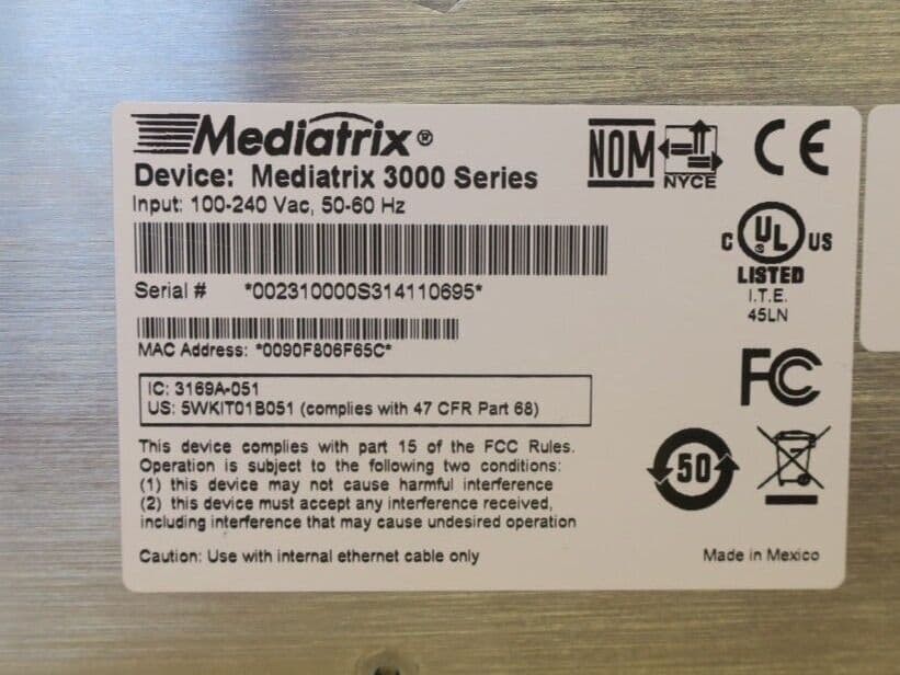 Mediatrix UCtrix 3308 3000 Series SBO Gateway 1x FXO 7x FXS Port Card