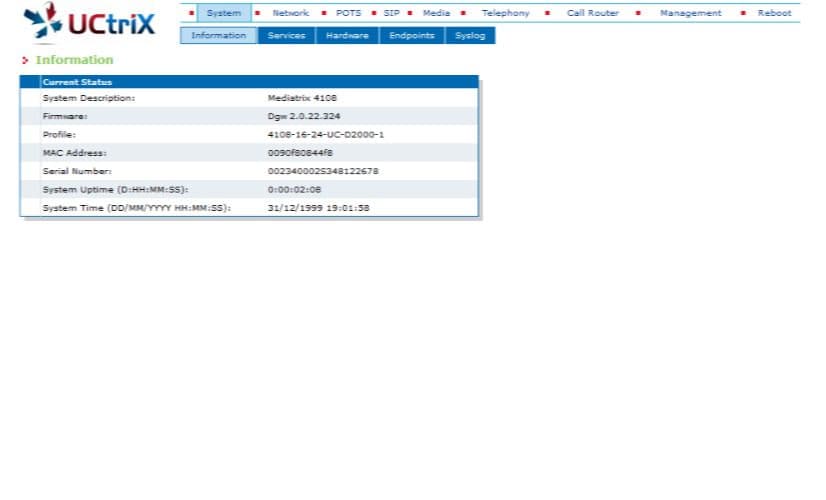 Mediatrix UCtrix 4108 4100 8-Port Analog Phone/Fax FXS VoIP Gateway IP SIP