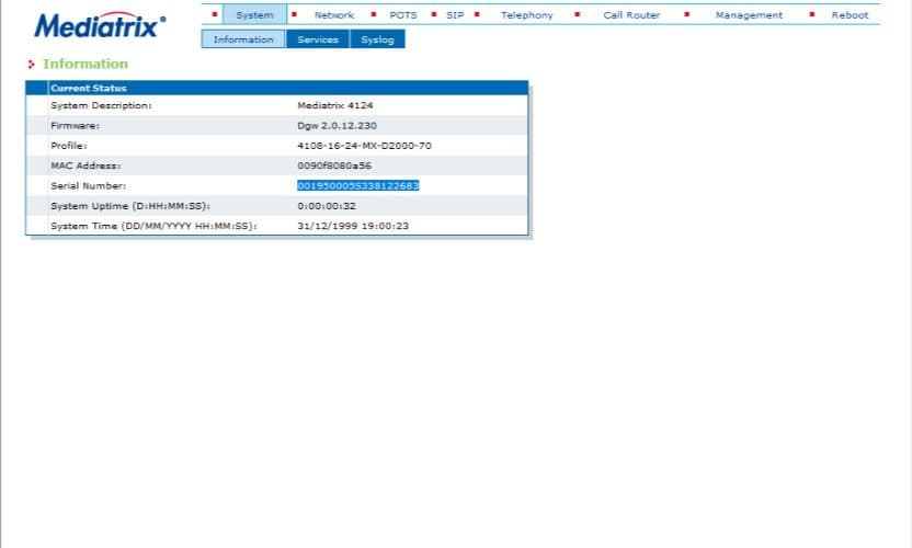 Mediatrix UCtrix 4124 4100 24-Port Analog Phone/Fax FXS VoIP Gateway IP SIP