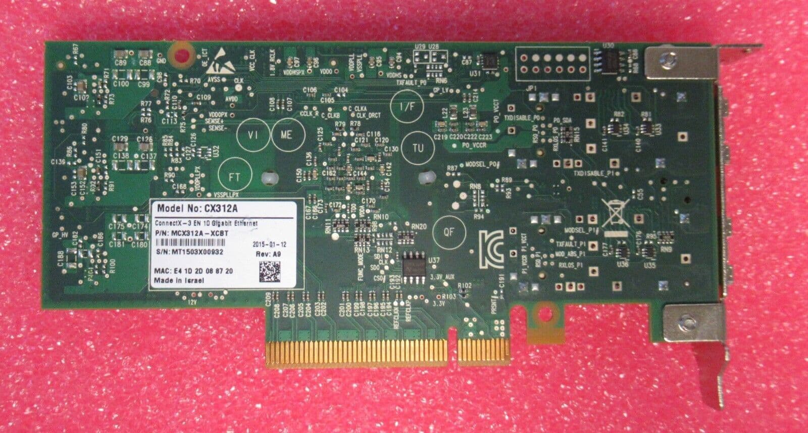 Mellanox CX312A ConnectX-3 EN 2 Port 10GbE QSFP Network Adapter MCX312A ...