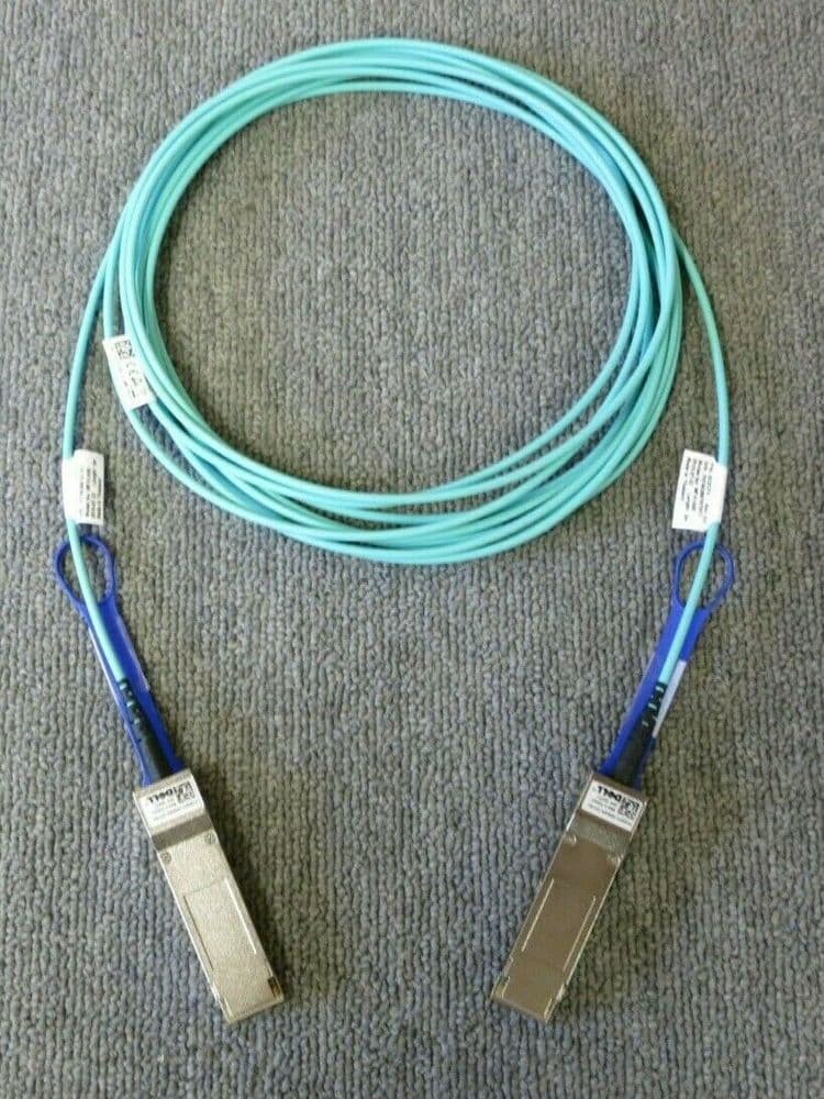 Mellanox D2CFV MFA1A00 Active Ethernet Fibre Cable 5M 100Gb/s QSFP28 To ...