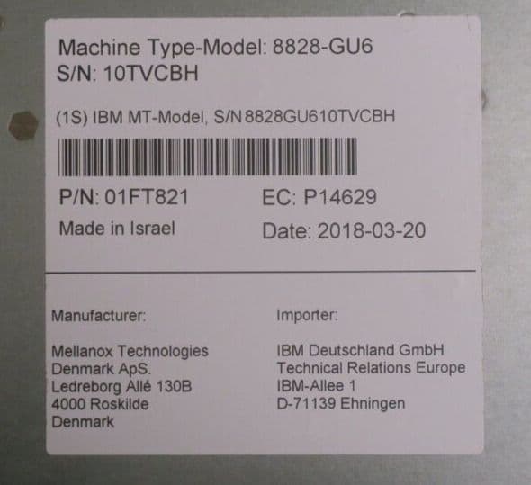Mellanox IBM SB7890 36 100Gb/s QSFP28 EDR Infiniband Externally Managed ...