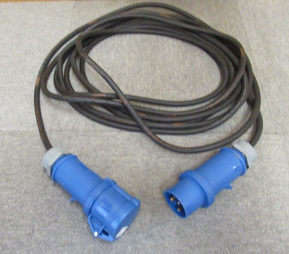 Mennekes 32A-6H IP44 3-Pin Industrial Blue Plug Male/Female Extension ...
