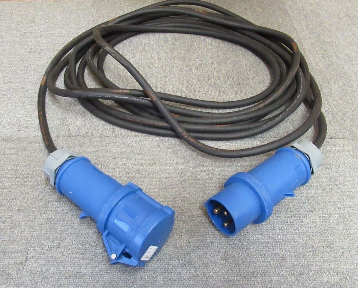 Mennekes 32A-6H IP44 3-Pin Industrial Blue Plug Male/Female Extension ...