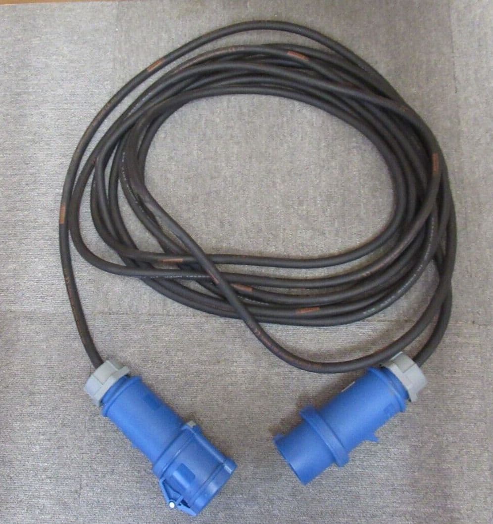 Mennekes 32A-6H IP44 3-Pin Industrial Blue Plug Male/Female Extension ...