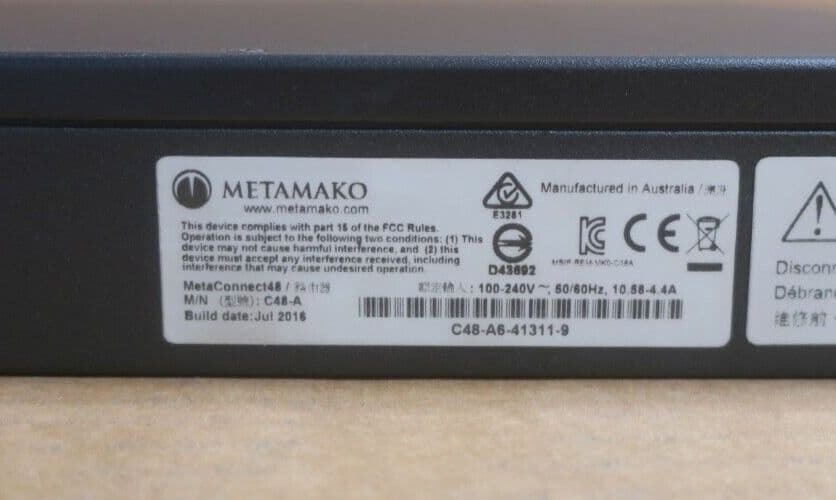 Metamako MetaConnect 48 C48-A L1 48-Port 1/10GbE SFP Low Latency Switch ...