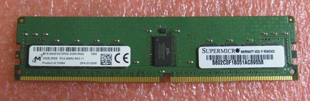 Micron 16GB 2RX8 DDR4-2666 PC4-21300 ECC 288-Pin Memory MTA18ASF2G72PDZ ...