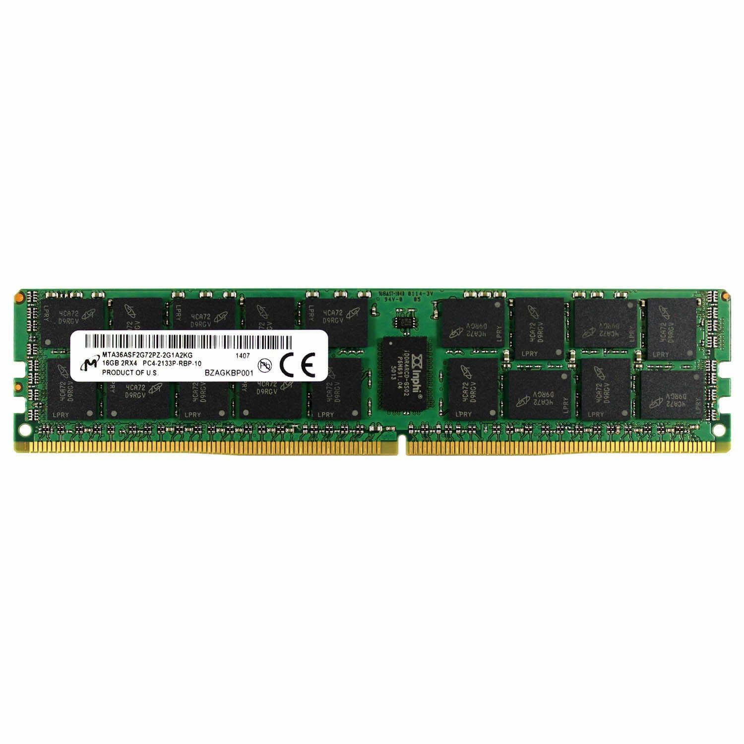 Micron 16GB PC4-2133P-R MTA36ASF2G72PZ-2G1 DDR4 ECC REG 2Rx4 Server ...