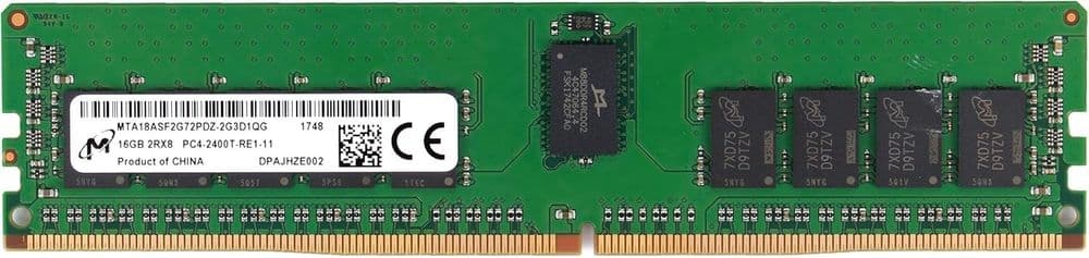 Micron 16GB PC4-2400T DDR4 2Rx8 288-Pin Server Memory MTA18ASF2G72PDZ ...